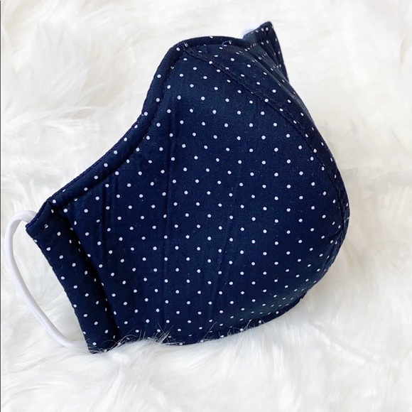 Accessories | Triple Layer Cloth Polka Dot Face Mask Reuseable | Poshmark